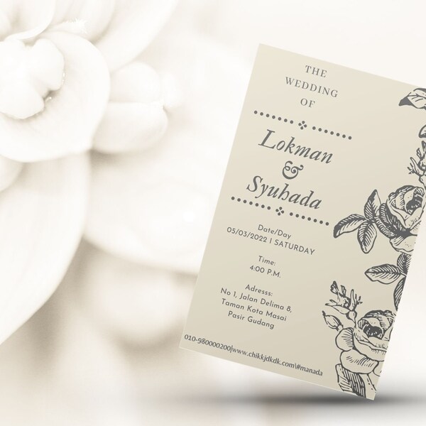 Wedding Invitation One Page - Etsy