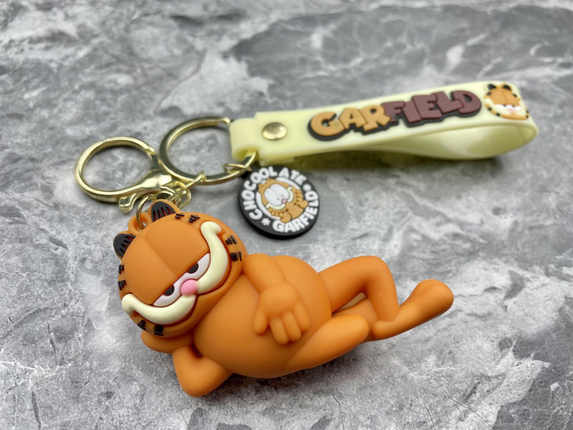 Garfield Cat 3D Keychain Garfield Keychain Car Key Holder - Etsy Australia