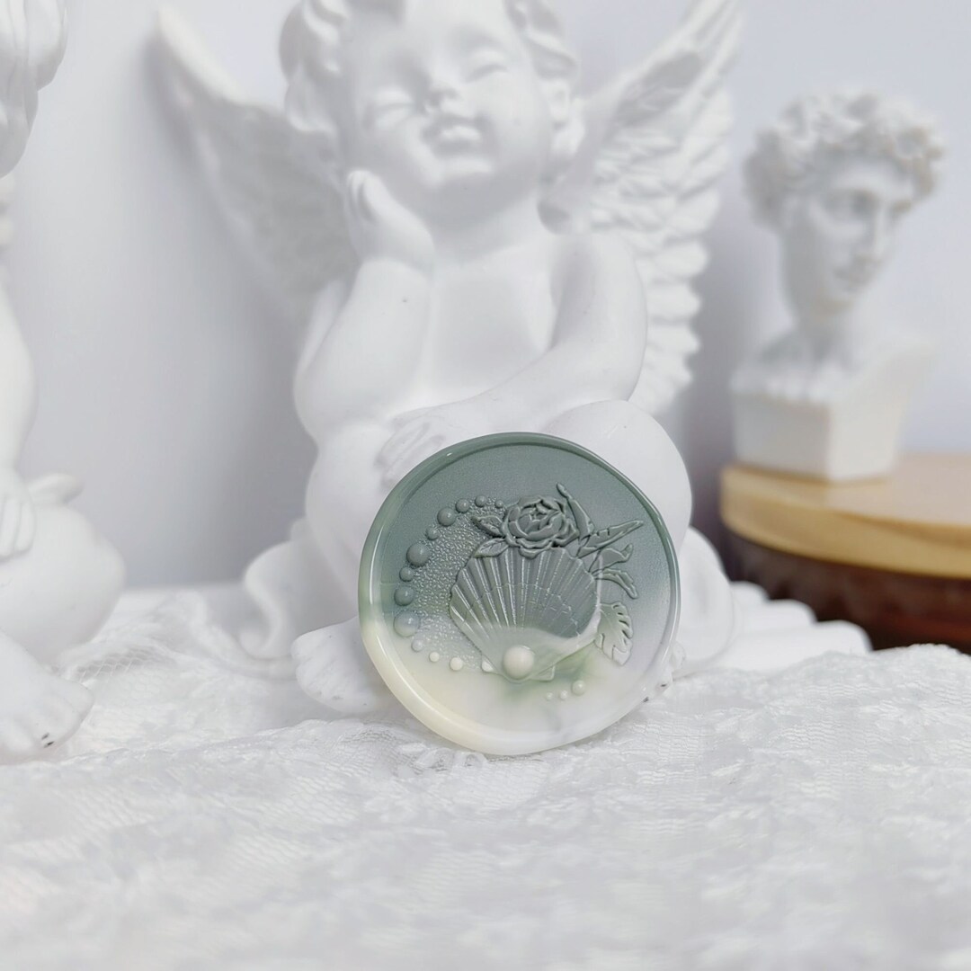 Pearl Shell Wax Seal Stamp/diy Diary Scrapbooking/embossed - Etsy