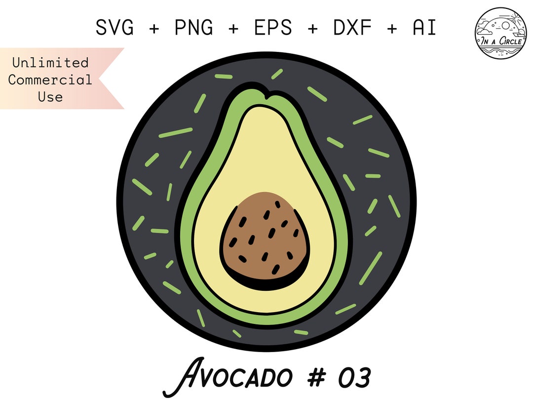 Avocado SVG | Avocado PNG | Circle Logo | Circle Graphic | Avocado ...