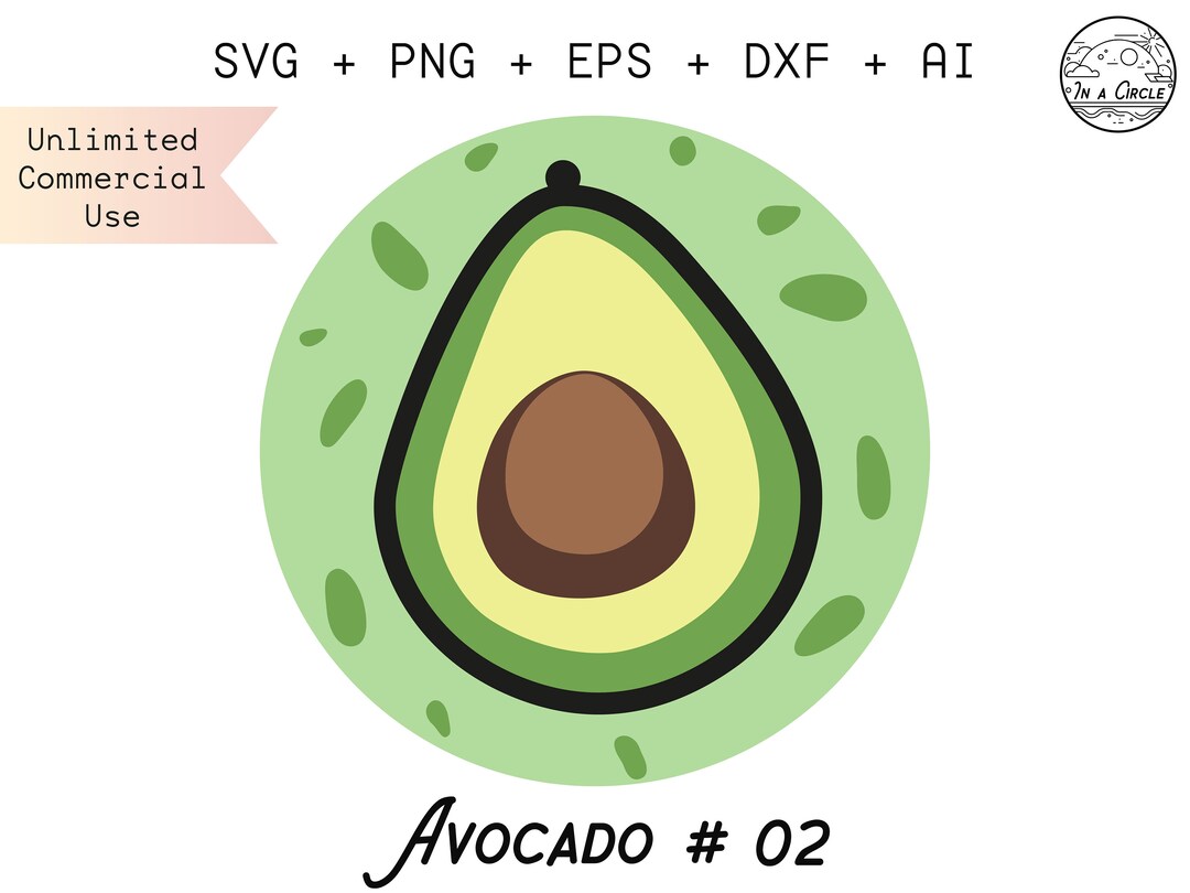 Aguacate SVG / Aguacate PNG / Logotipo circular / Gráfico circular ...