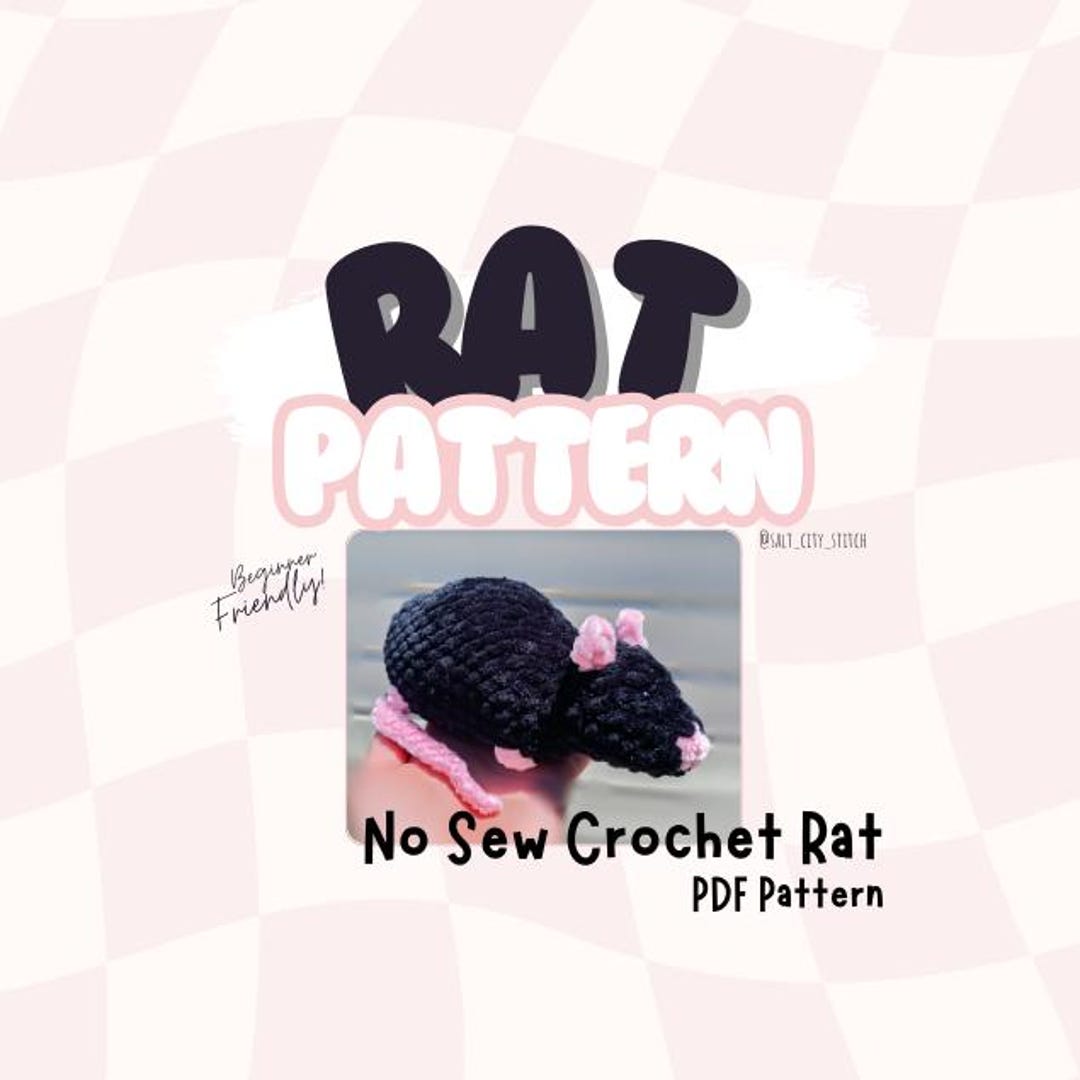 No Sew Crochet Rat Pattern - Etsy