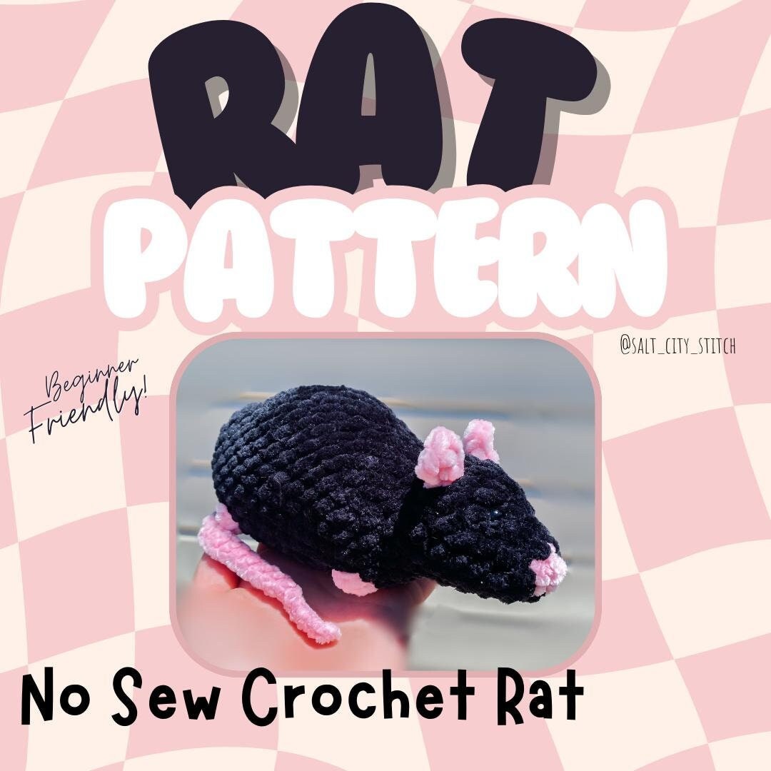 No Sew Crochet Rat Pattern - Etsy