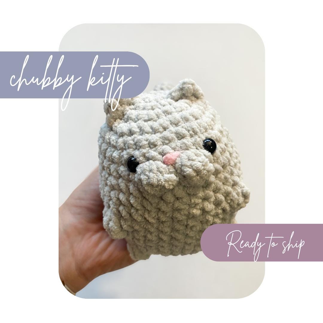 Chubby Kitty Plushie - Etsy