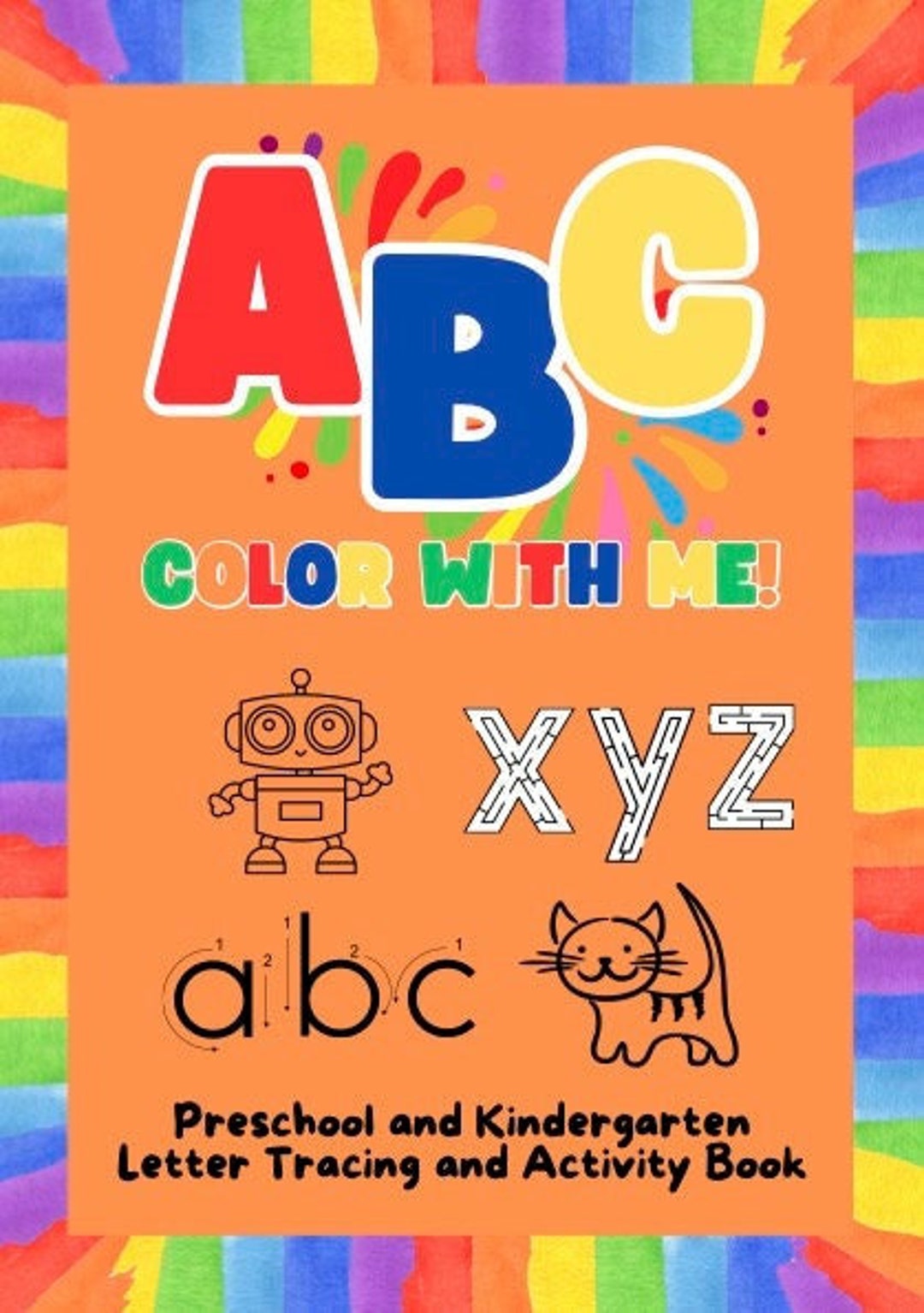ABC Color With Me! Letter Tracing Activity Printables - Etsy