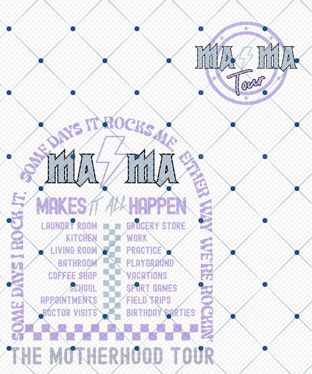 Mama Rock Tour Retro Groovy Back Side Png, Funny Mama Tour Png, Some ...
