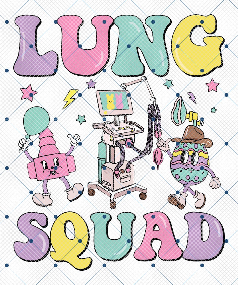 Lung Squad Easter Png, Lung Therapist Png, Respiratory Therapist Bunny ...
