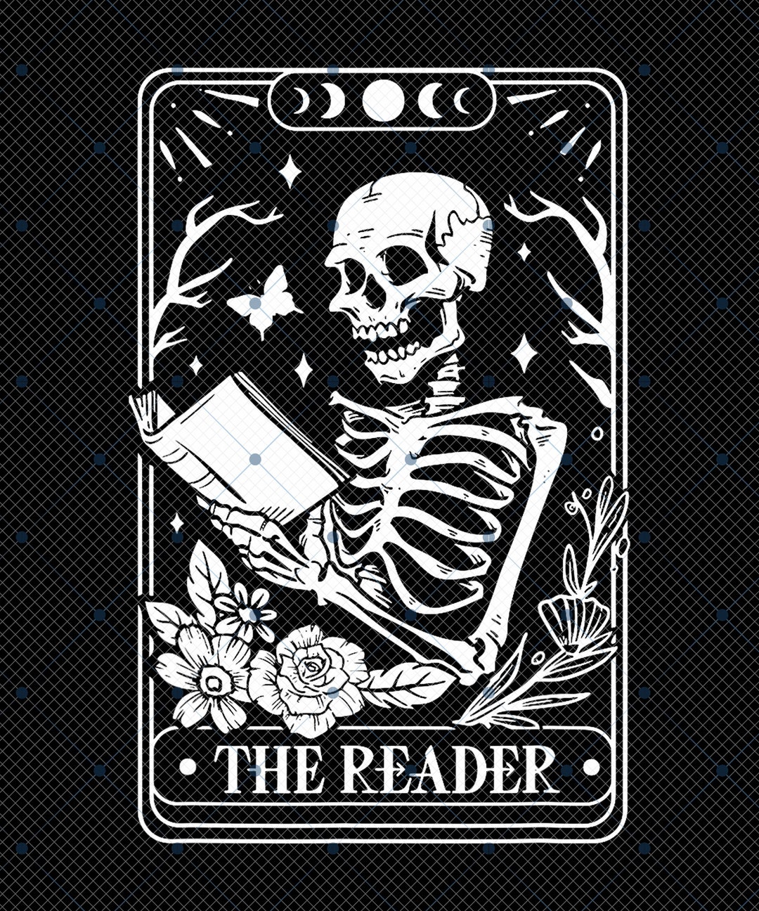 The Reader Tarot Card Png, Skeleton Reading Png, the Reader Png ...