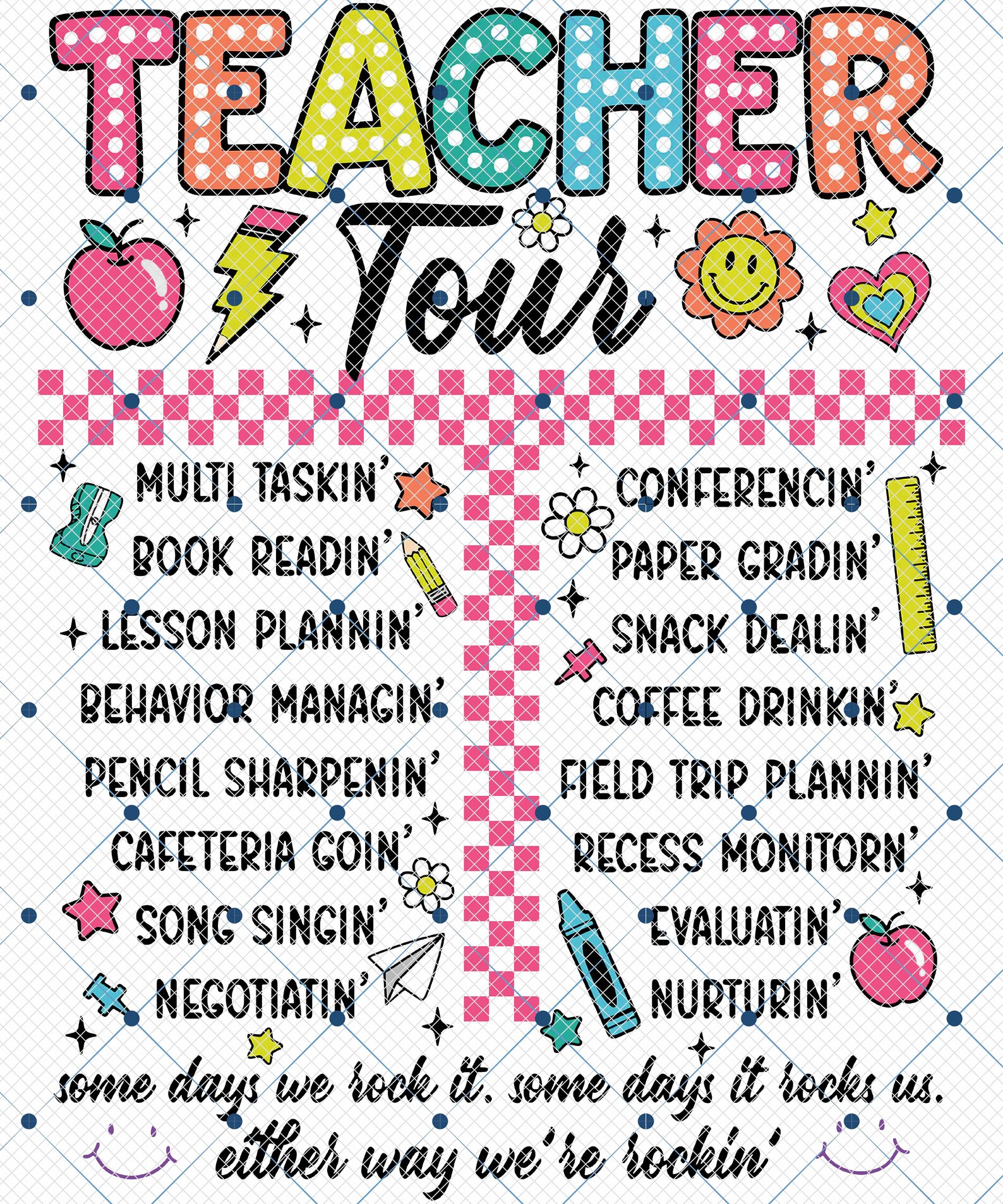 Teacher Tour Png, ABCD Teacher Tour Png, Funny Teacher Png, End of Year ...