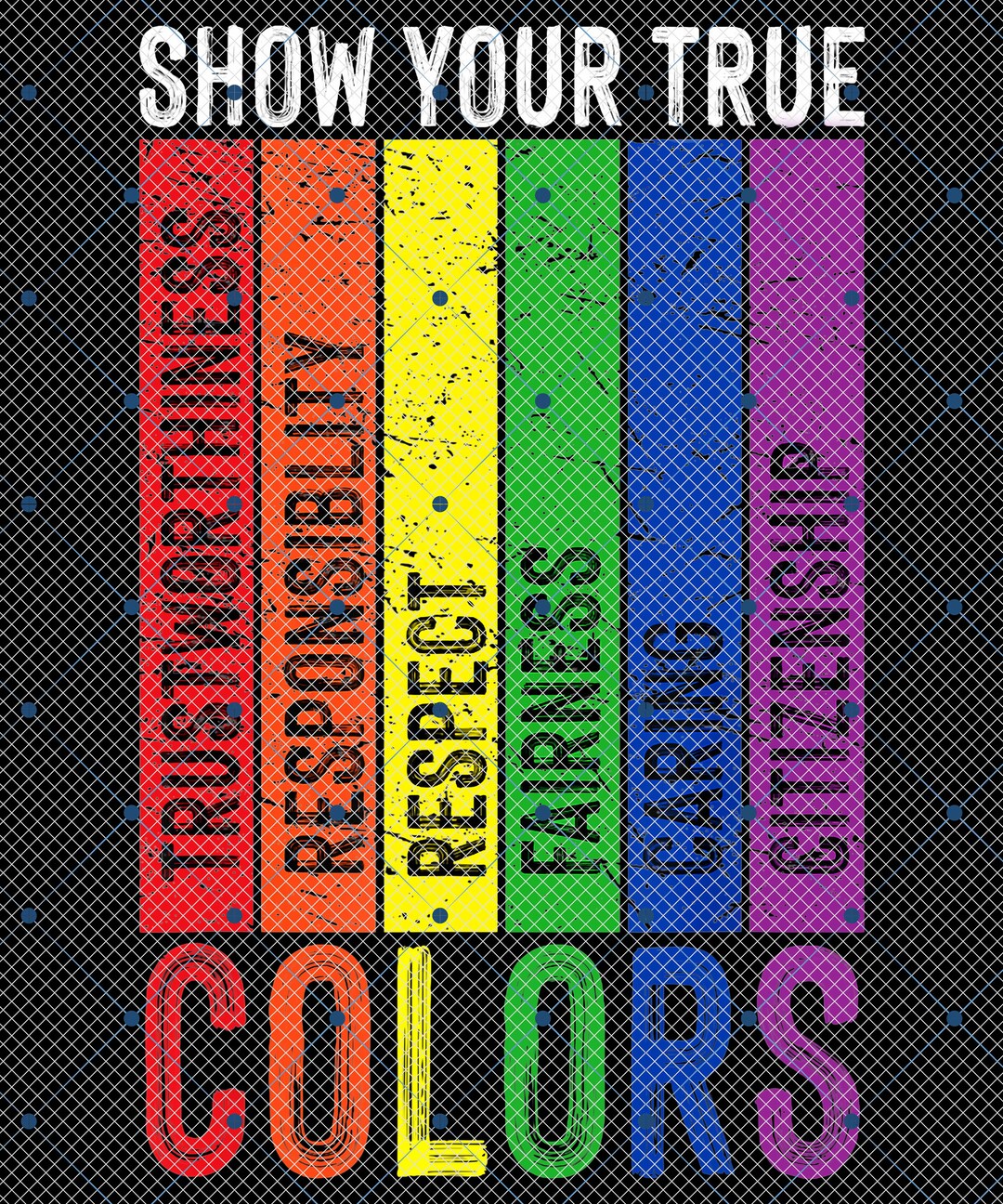 True Colors Gay Rainbow Pride Flag Cool LGBT Ally Gift Png, LGBTQ ...
