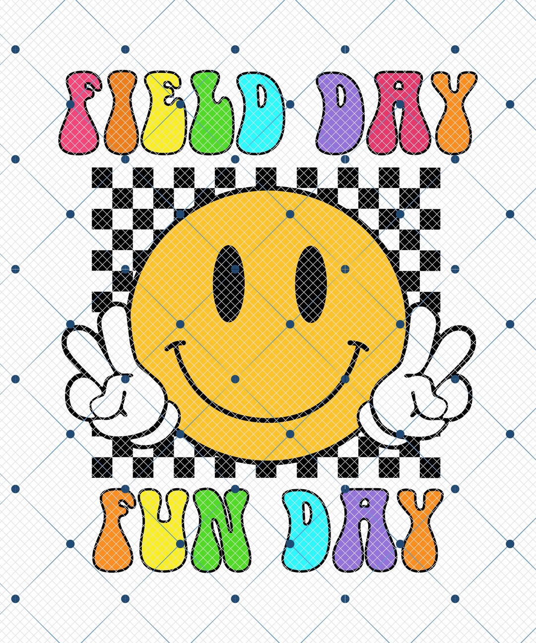 Field Day Fun Day Png, Retro Smiley Face Field Day Png, Field Day Fun ...