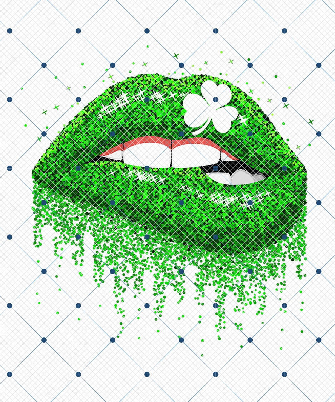 Green Lips Biting Sexy Irish Costume St Patricks Day Png, Lucky Lips ...