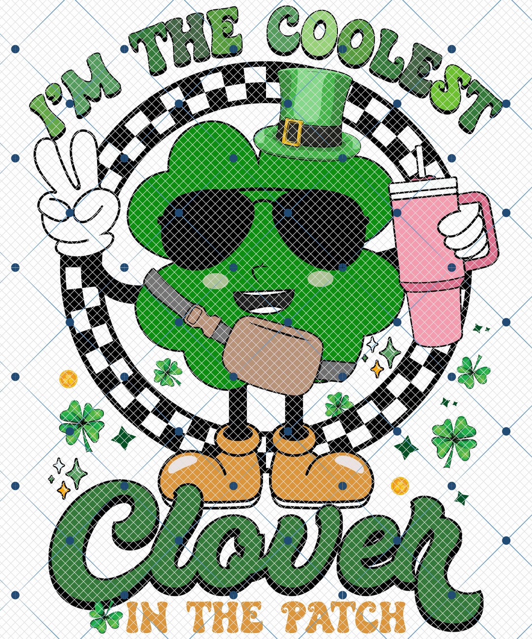 Im the Coolest Clover in the Patch Png, St Patricks Day Png, Green Day ...