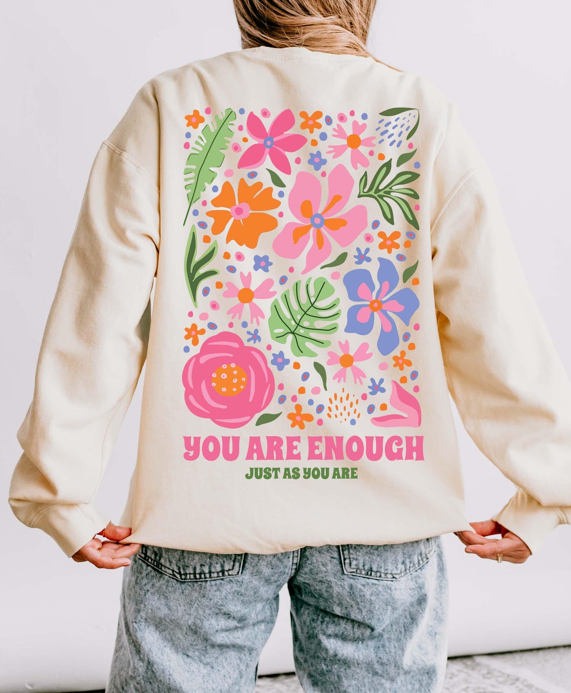 You Are Enough Flower Png, Mental Health Png, You Are Enough Just as ...