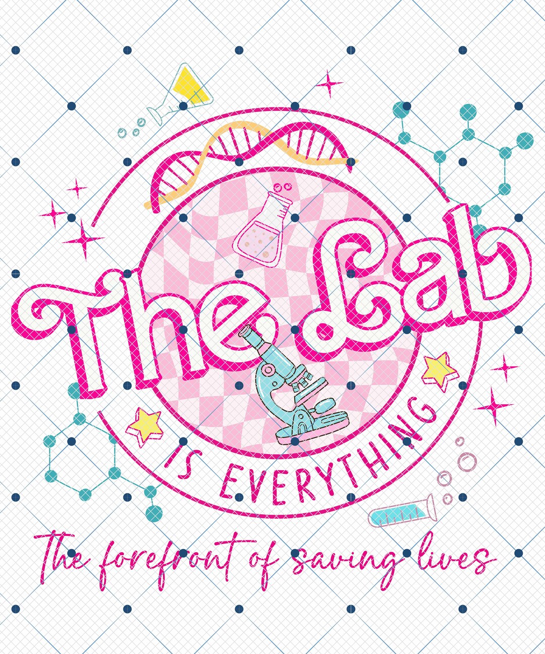 The Lab is Everything Png, Science Lover Gift, Pink Retro Lab Week 2024 ...