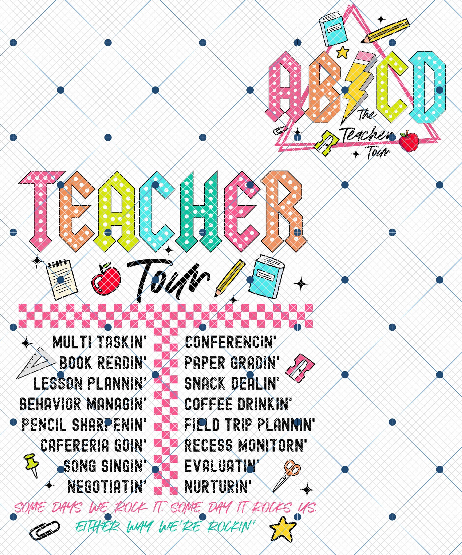 Teacher Tour Png, ABCD Teacher Tour Png, Funny Teacher Png, End of Year ...