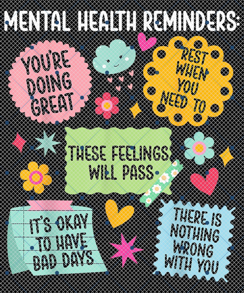 Mental Health Reminders Mental Health Awareness Month Png ...
