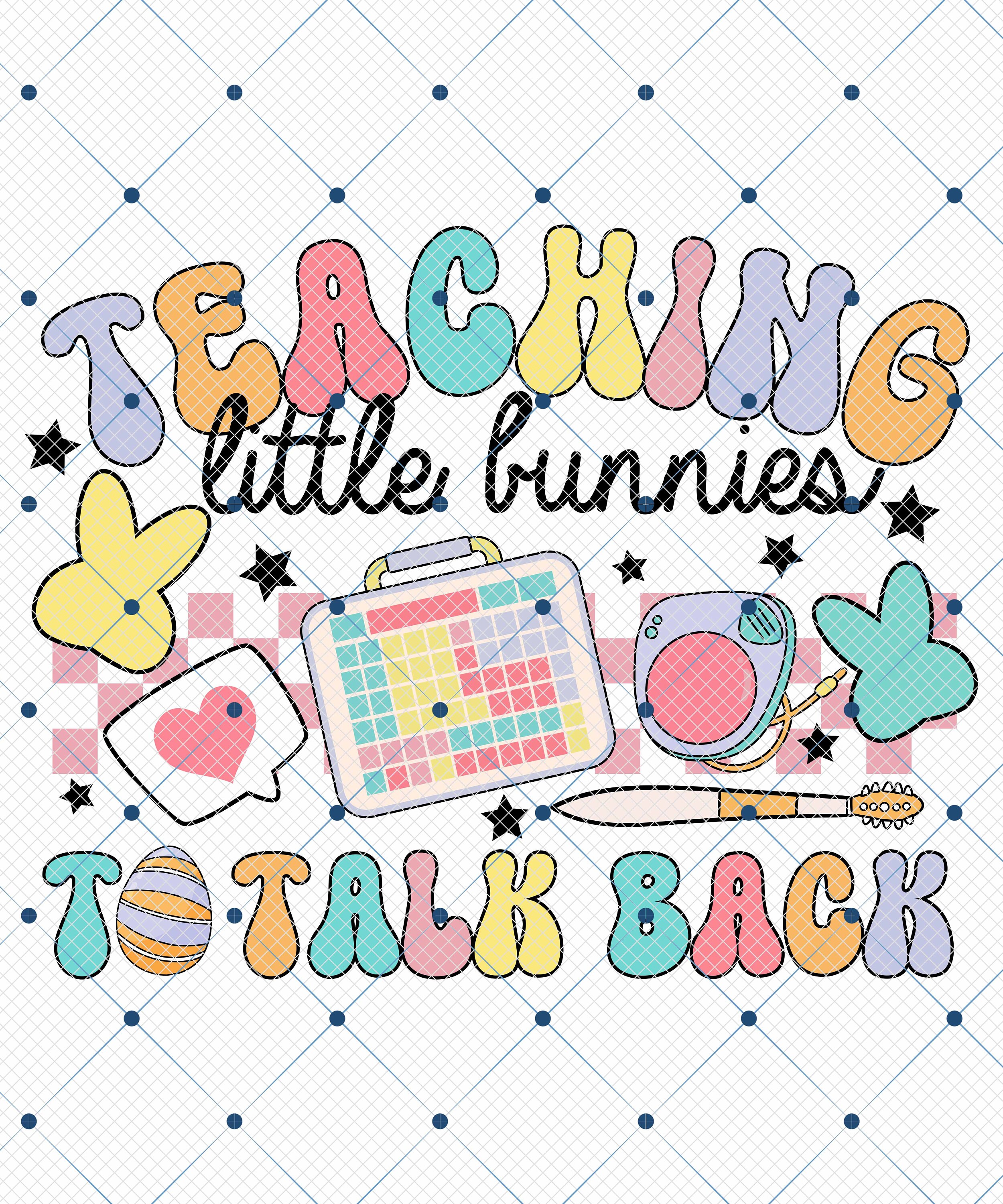 Teaching Little Bunnies to Talk Back Png, Speech Pathologist Easter Png ...