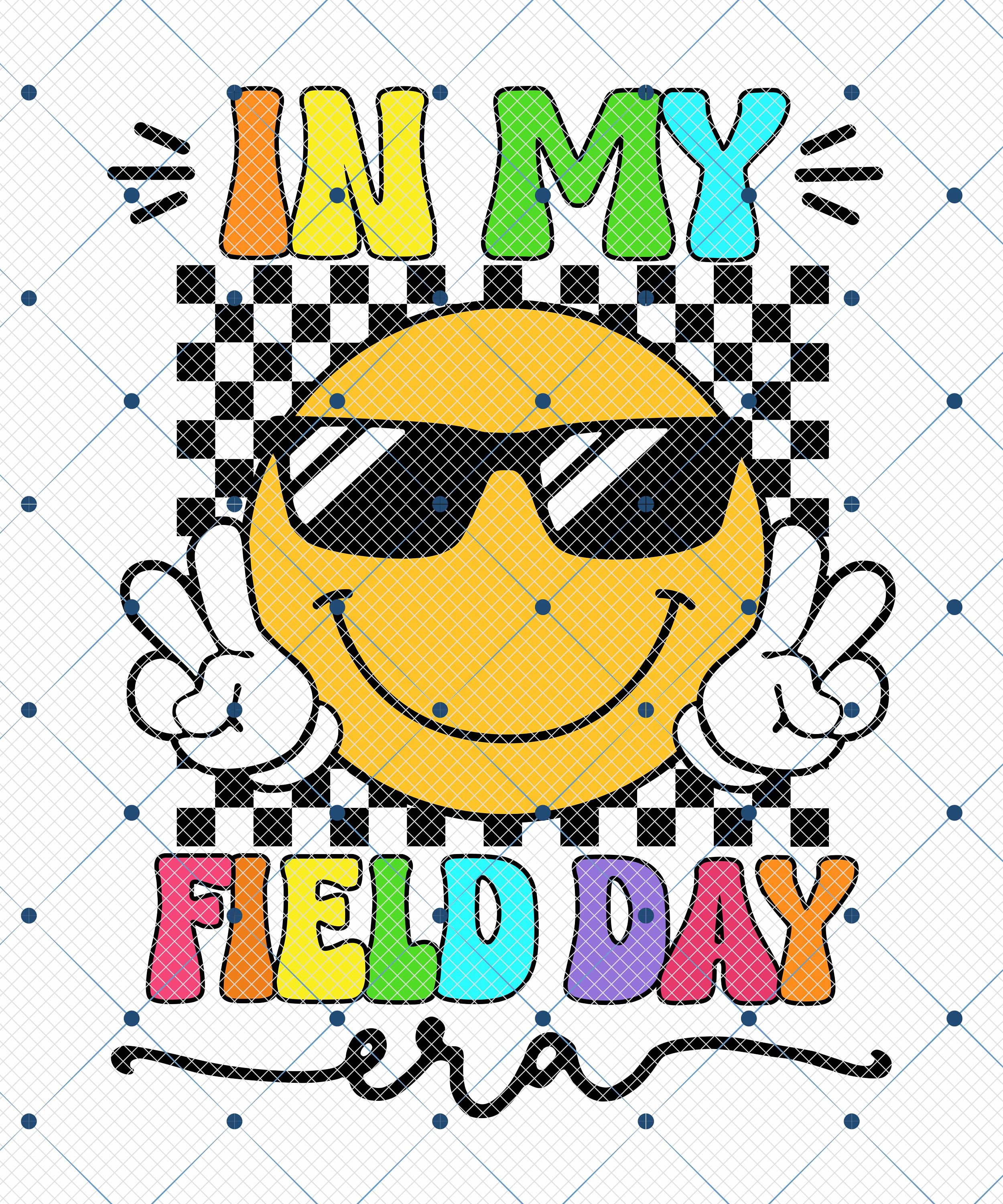In My Field Day Era Png, Retro Smiley Face Field Day Png, Field Day Fun ...