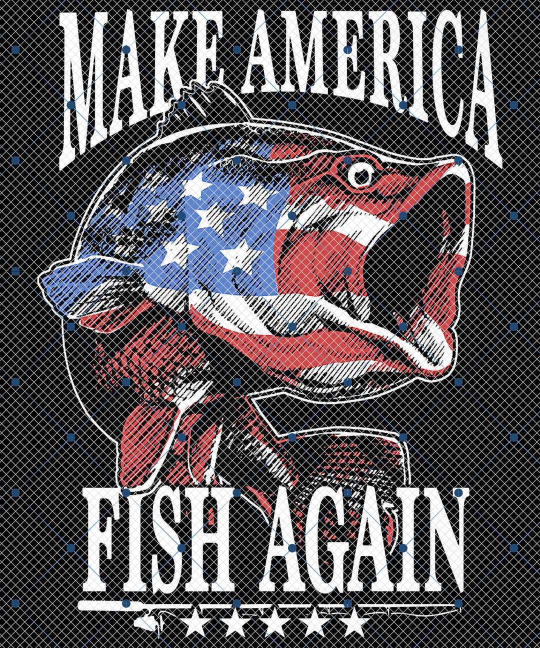 4th of July Fishing Make America Fish Again USA Fisherman Png, America ...