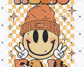 Hello Fall Png, Fall Smiley PNG, Funny Fall Shirt Png, Fall Vibes Png ...