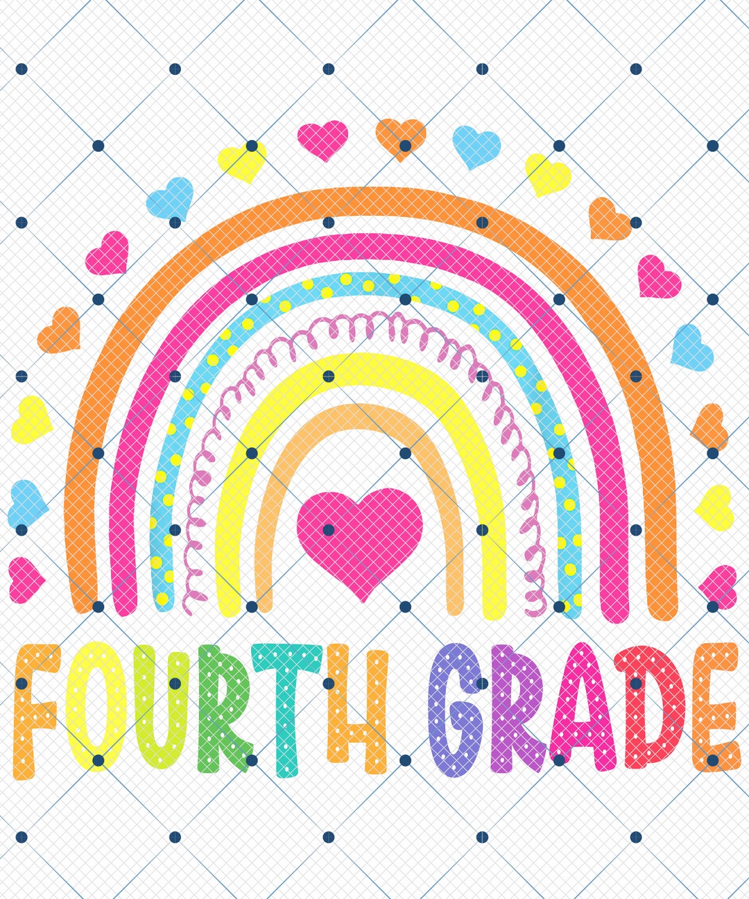 Fourth Grade Png, 4th Grade Png, Rainbow Teachers Png, First Day of ...