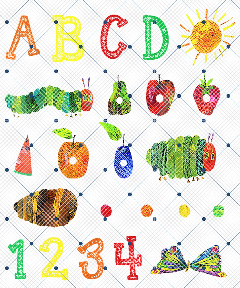 Cute Hungry Caterpillar Transformation Back to School Png, Butterflies ...