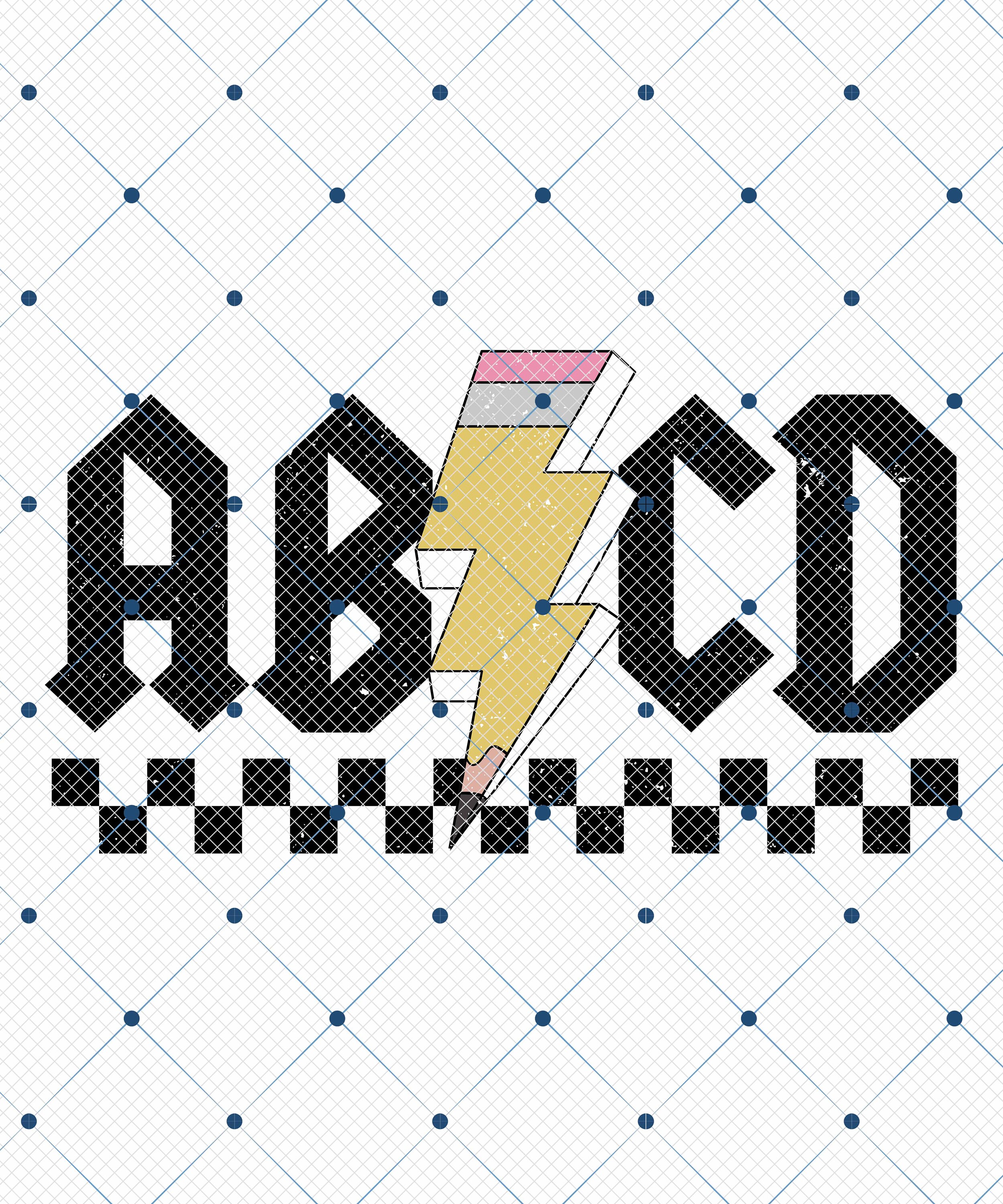 ABCD Teachers Pencil Lightning Bolt Back to School Kids Png, Back to ...