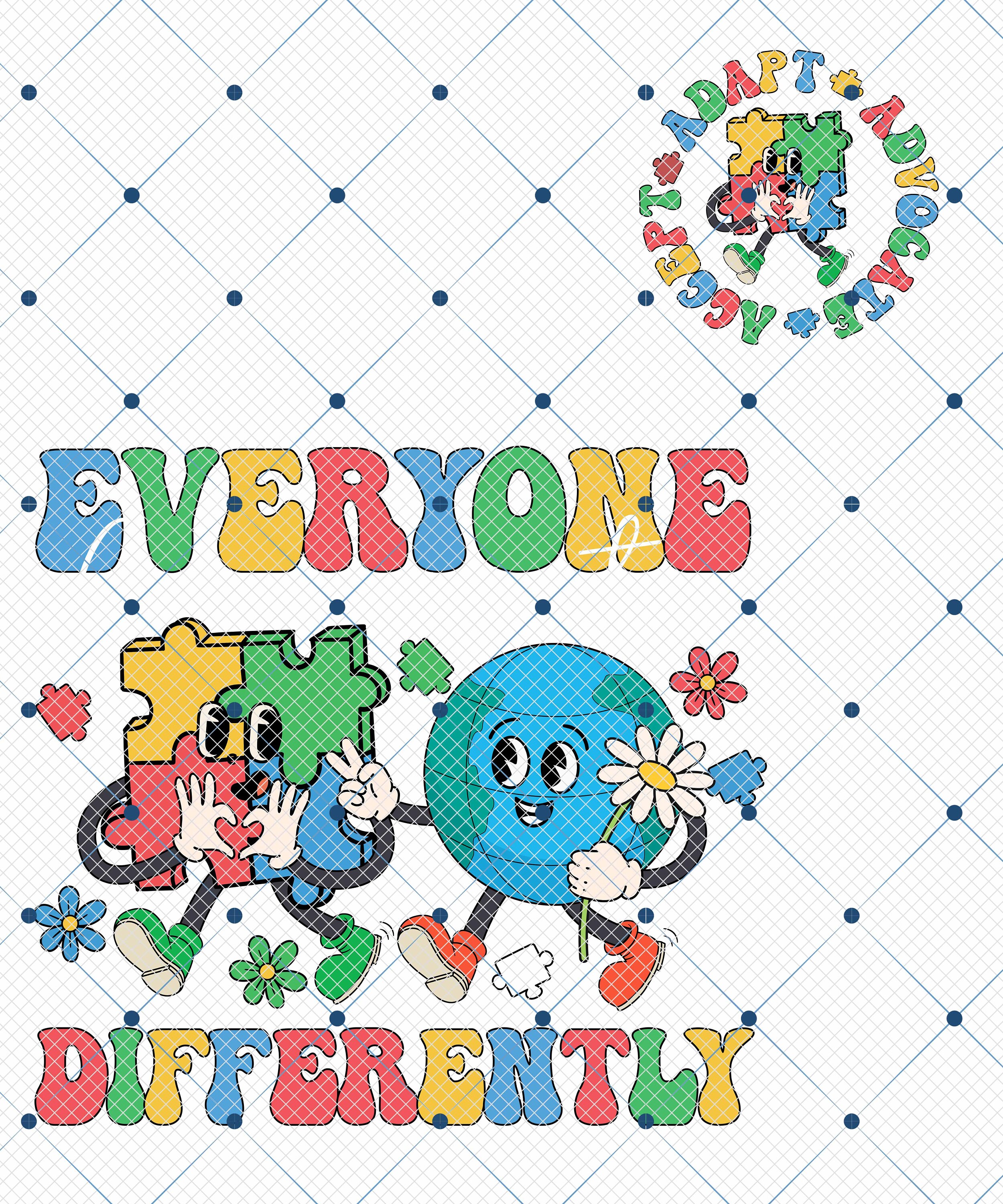 Everyone Communicates Differently Png, Autism Awareness Shirt Design ...