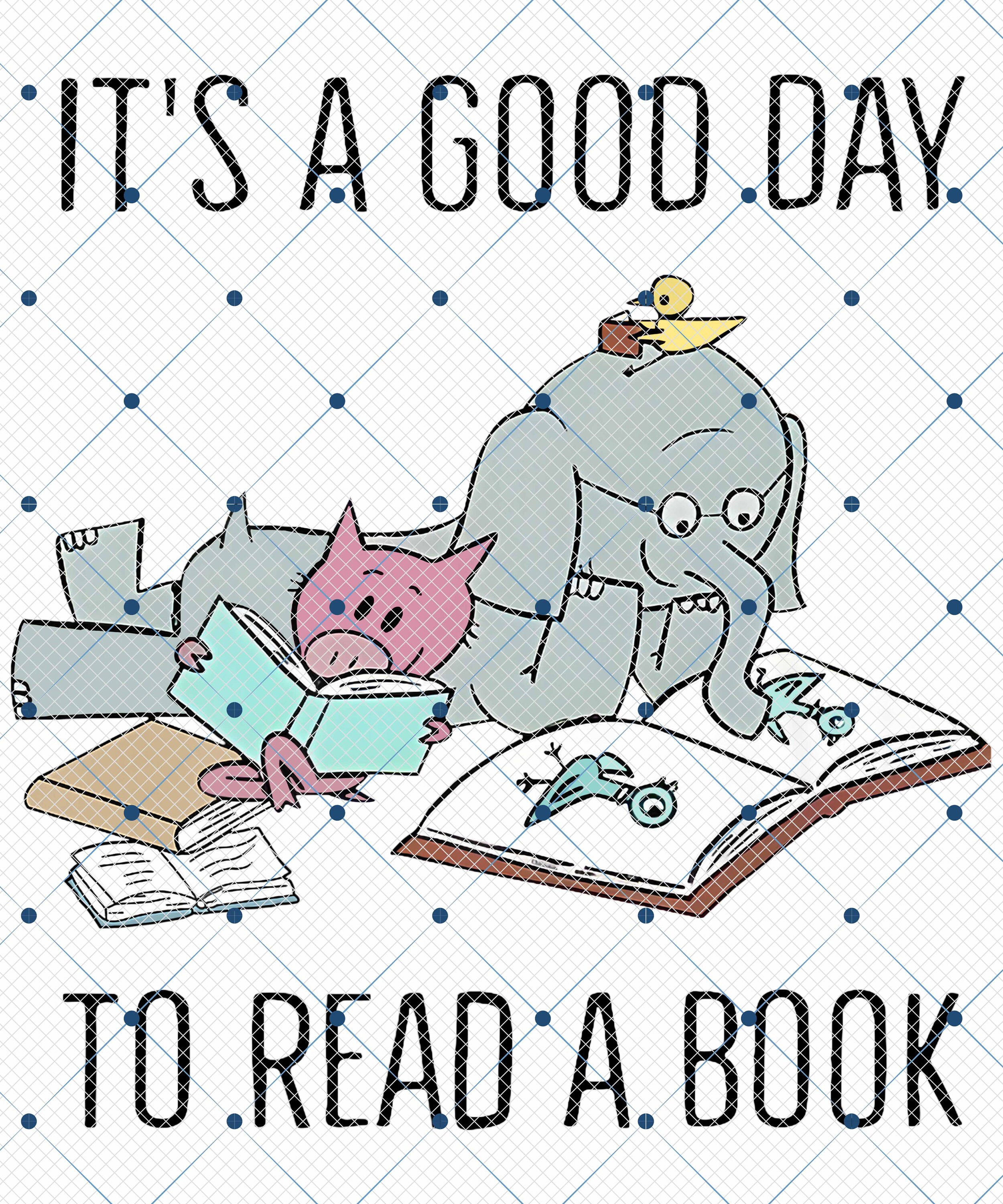 It's A Good Day to Read A Book Png, Elephant Read More Books Png ...