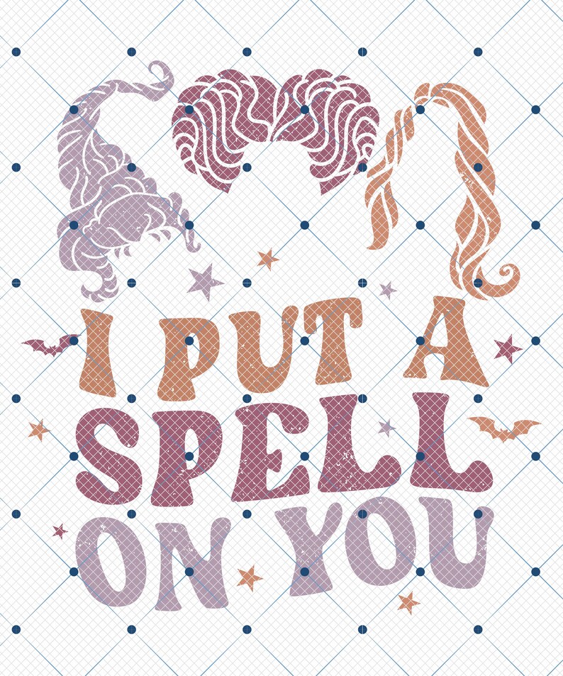 I Put A Spell on You Png, Hocus Pocus Png, Retro Hocus Pocus Png ...