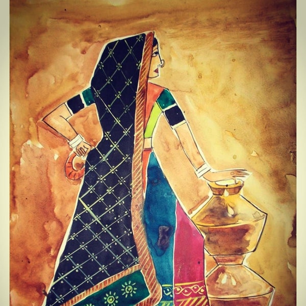 Rajasthani Women Wall Art - Etsy