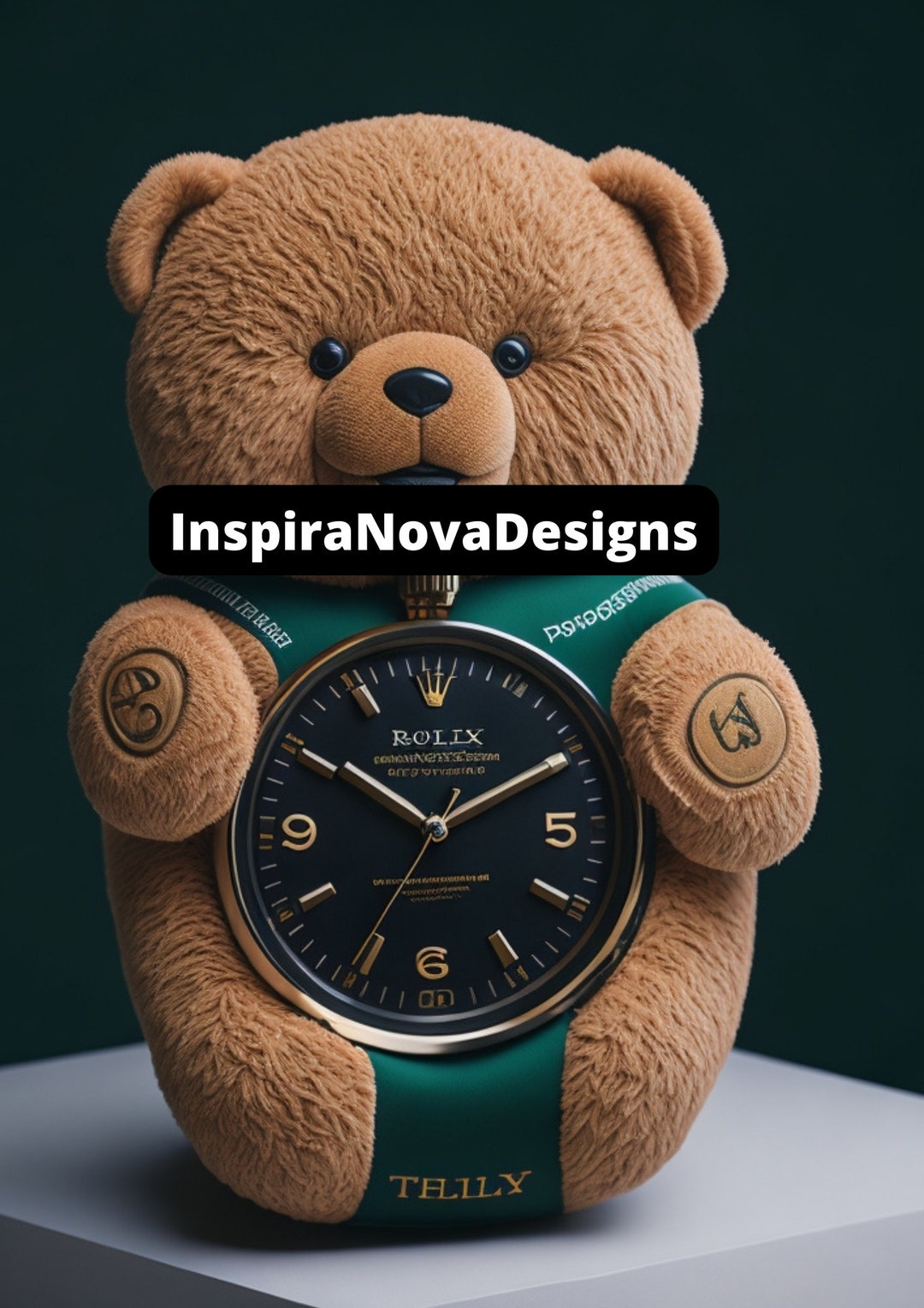 Rolex Teddy Bear Digital Art - Adorable Cuddly Companion With a Touch ...