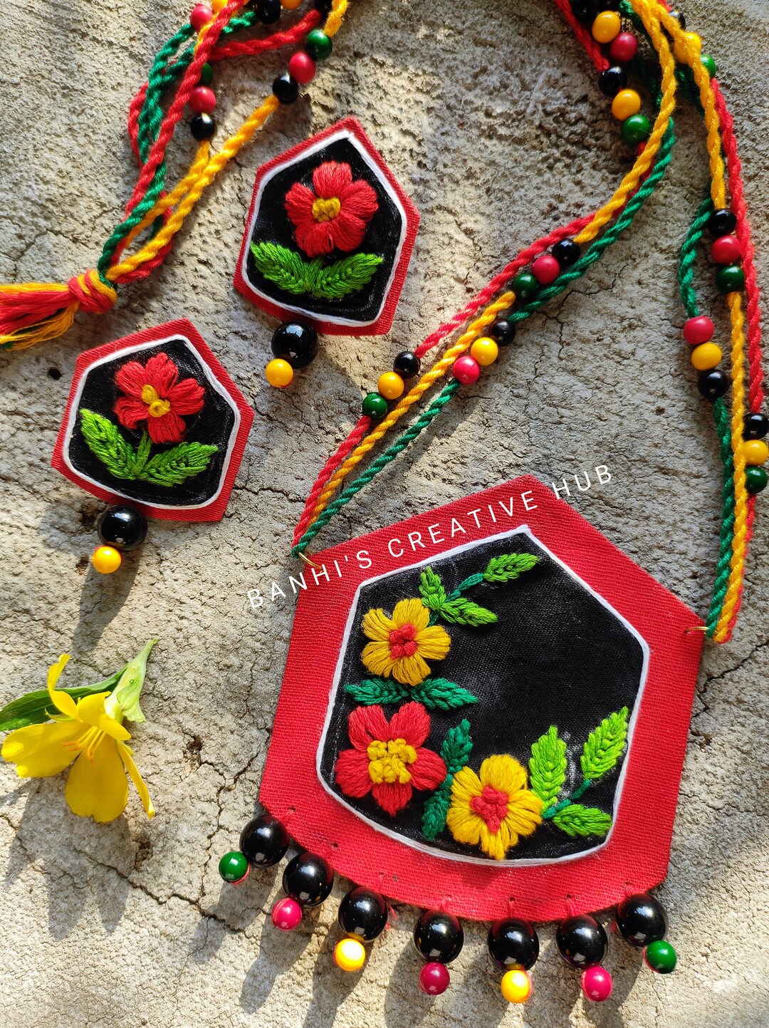 Handmade Exclusive Design Embroidery Jewellery Set for Women - Etsy