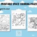 Spacecoloring Pages for Kids, Digital Coloring Book, Digital Printable ...