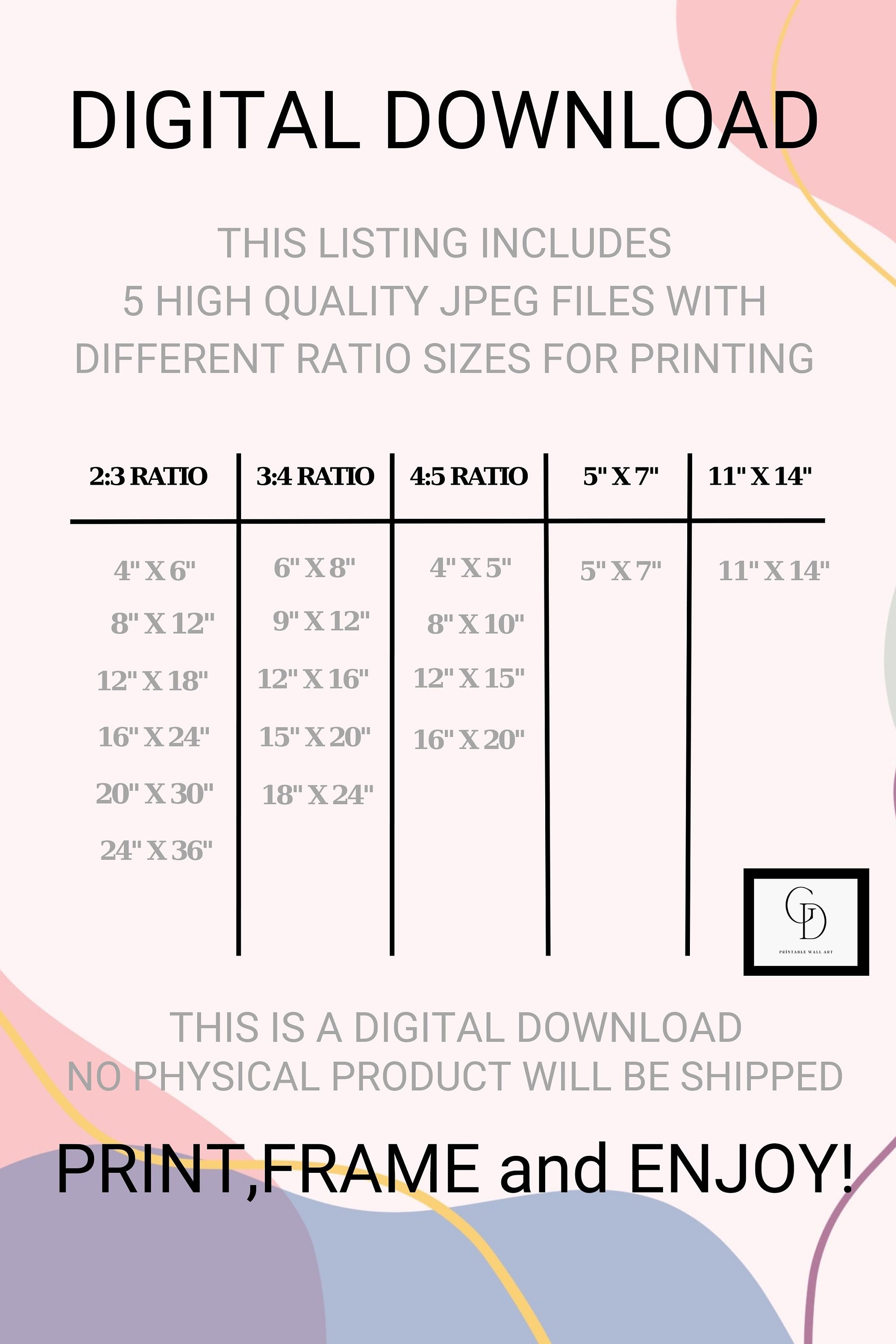 Boho Gallery Wall Art Set of 6 Printable Digital Download Home Modern ...