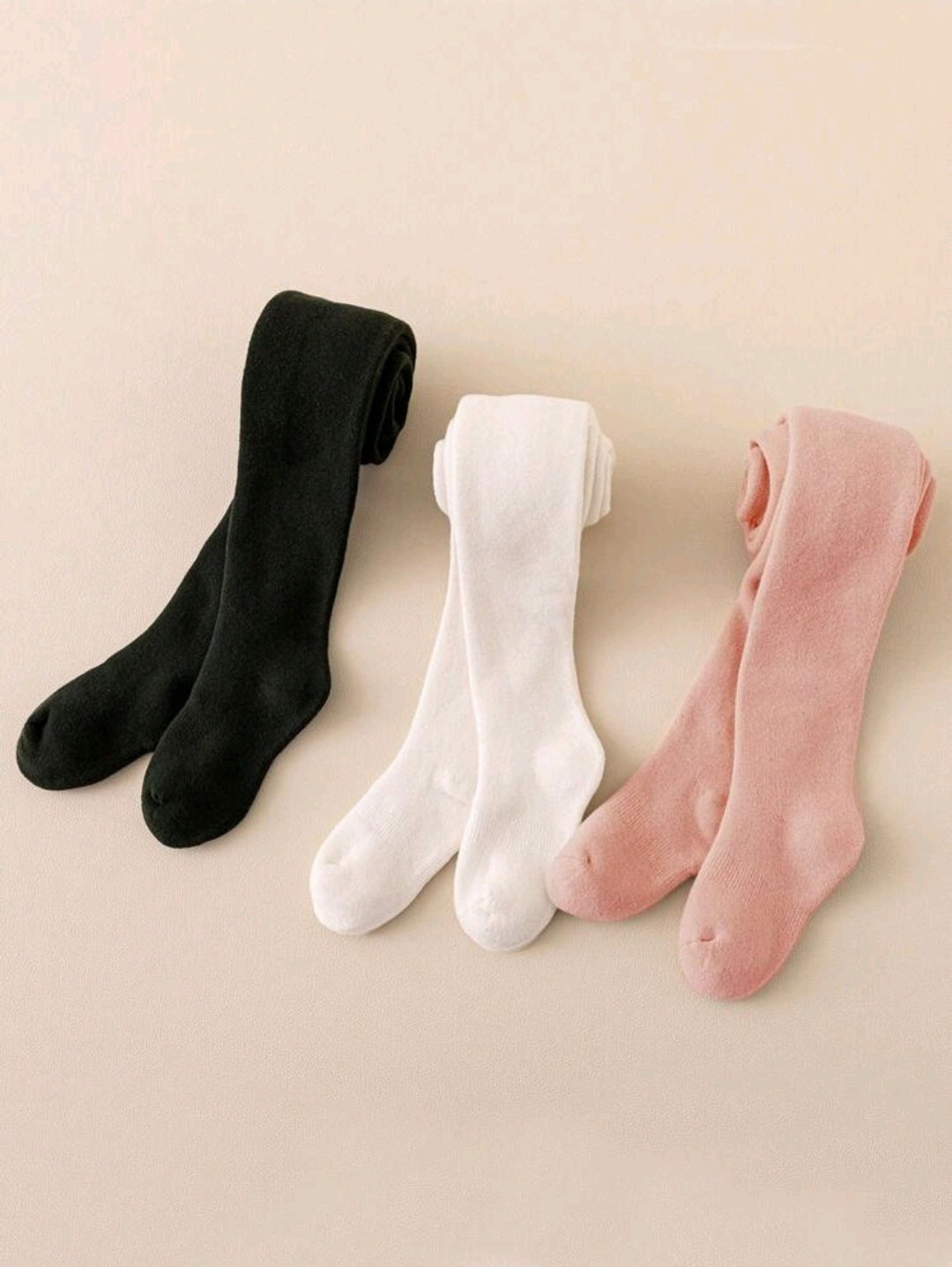 3 Pack Girls' Solid Color Tights Suits for Daily Life Perfect Gift for ...