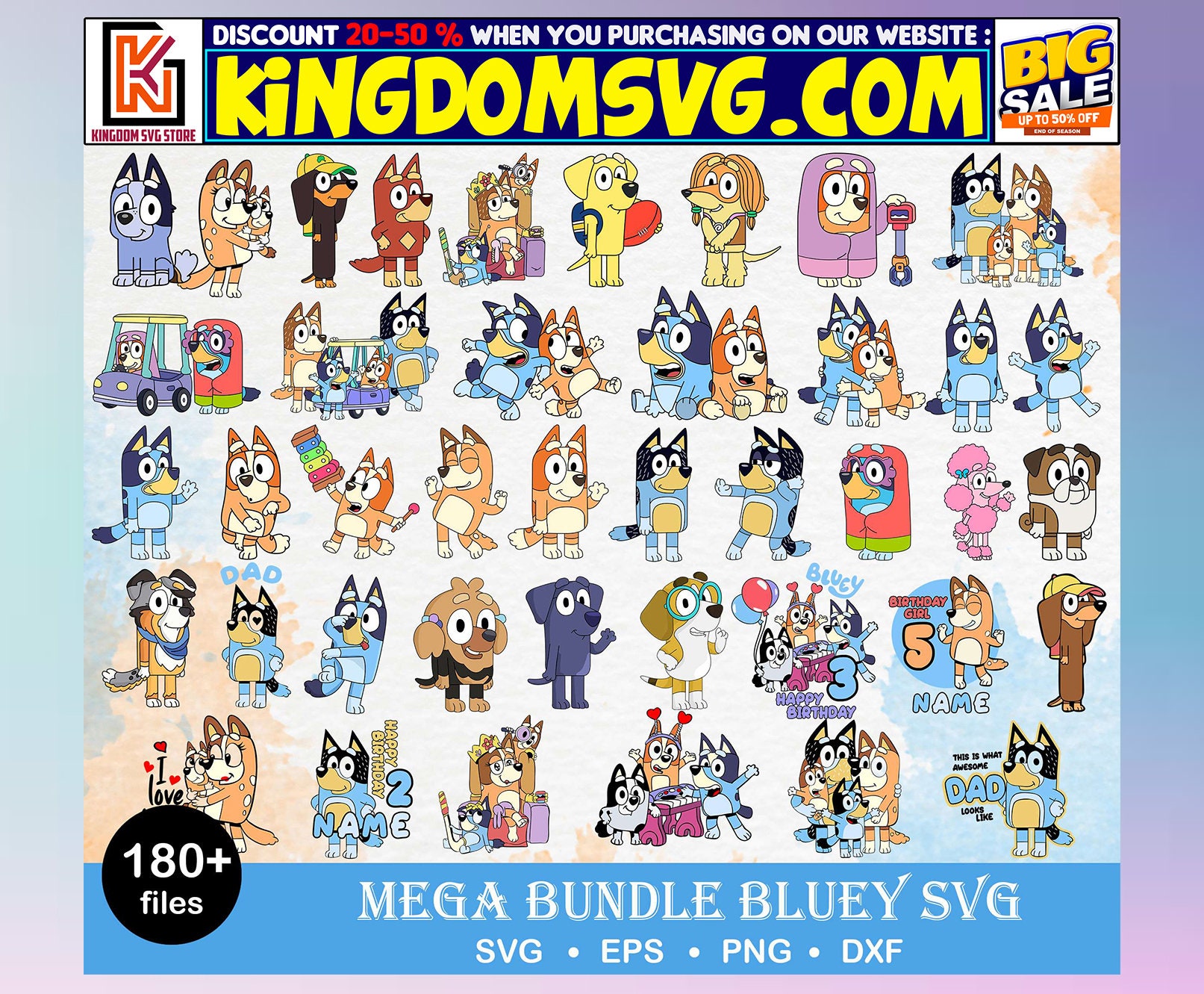 Bluey SVG Bundle Bluey Cut Files for Cricut Bluey Svg - Etsy