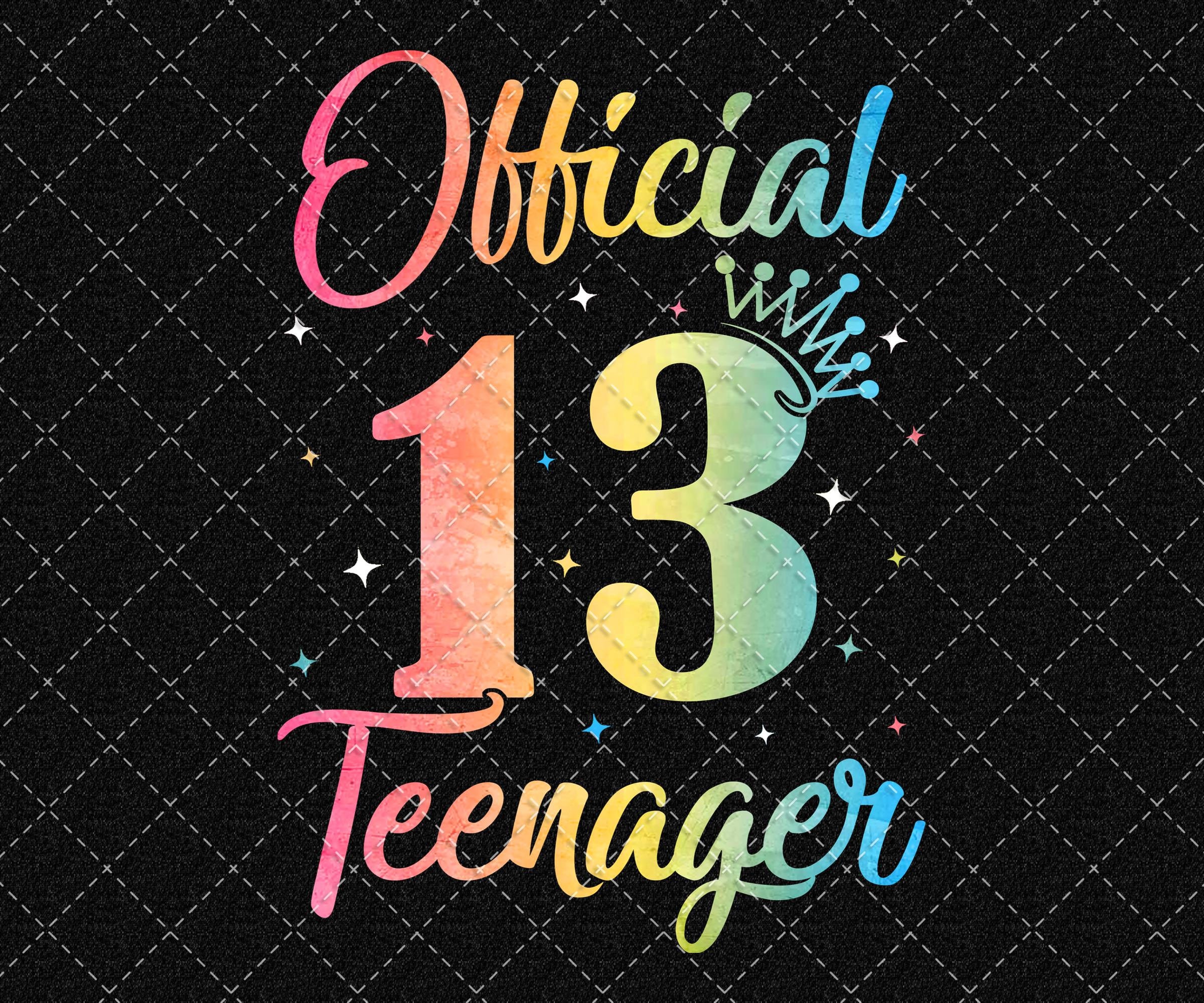 Thirteen Official Teenager Png. 13th Birthday Png, Hello 13th Png ...