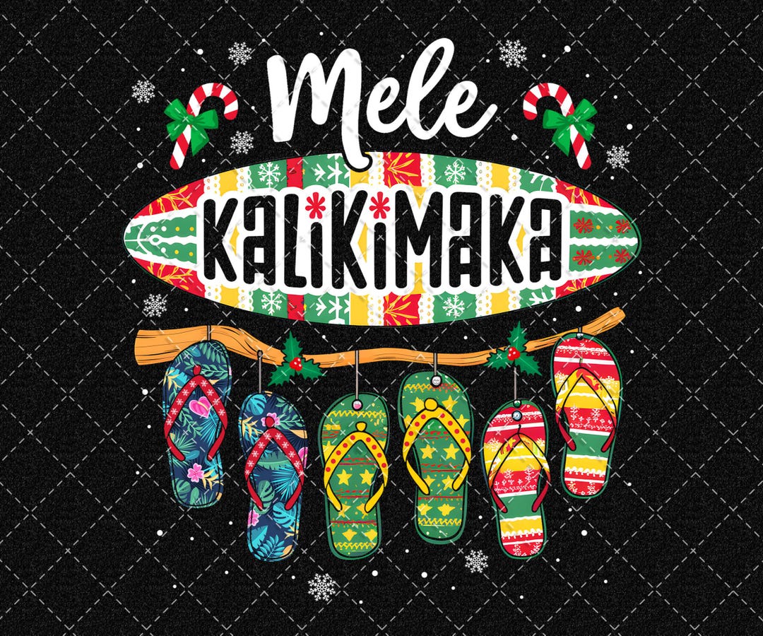 Mele Kalikimaka Christmas PNG: Hawaiian Aloha Beach Design (digital ...