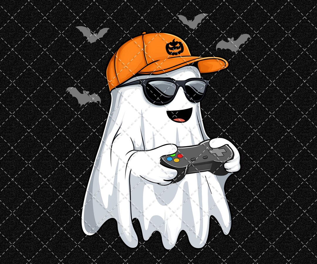 Ghost Gamer Png, Funny Ghost Gaming Png, Halloween Gamer Png, Spooky ...