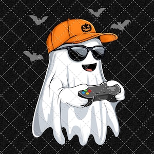 Ghost Gamer Png, Funny Ghost Gaming Png, Halloween Gamer Png, Spooky ...