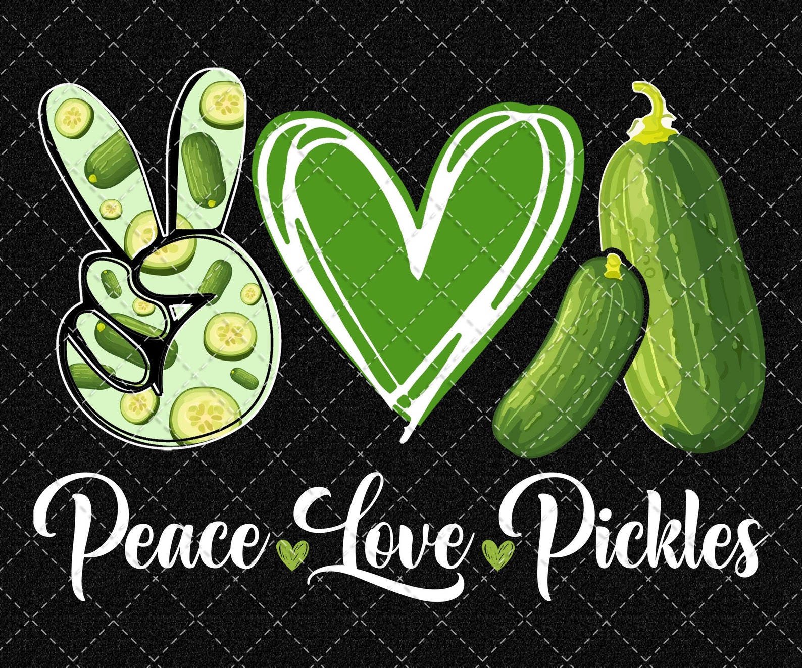 Pickle Png, Peace Love Pickles Png, Lover Pickle Cucumber Png Digital ...