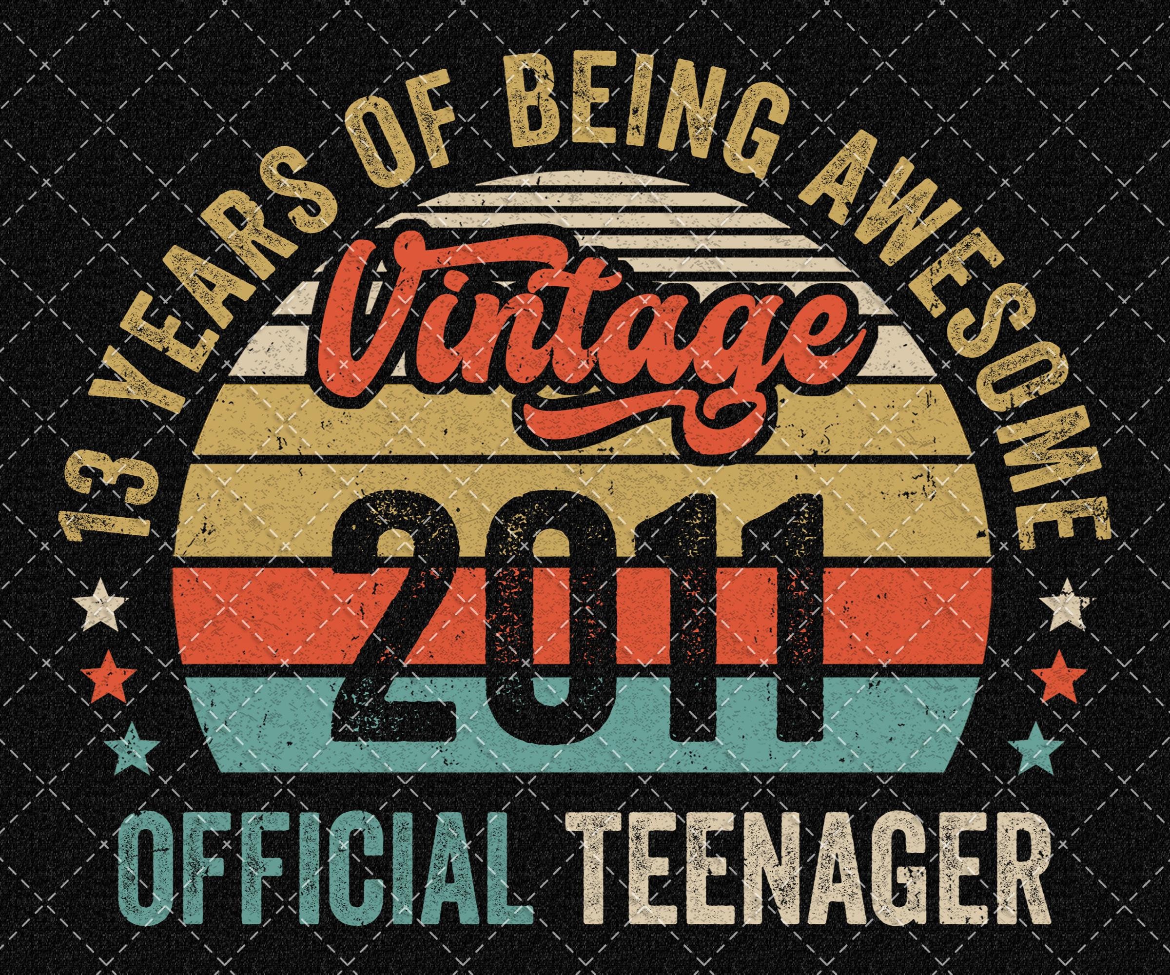 Thirteen Official Teenager Png. 13th Birthday Png, Est. 2011 Png ...