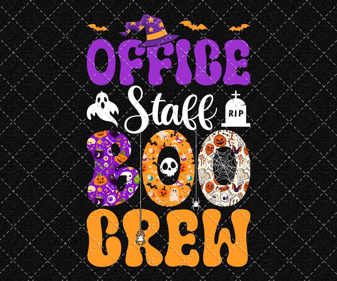 Office Staff Boo Crew PNG: Funny Halloween Digital Download - Etsy