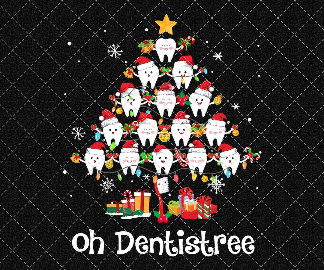 Oh Dentistree Png, Dental Christmas Png, Teeth Christmas Tree Png ...