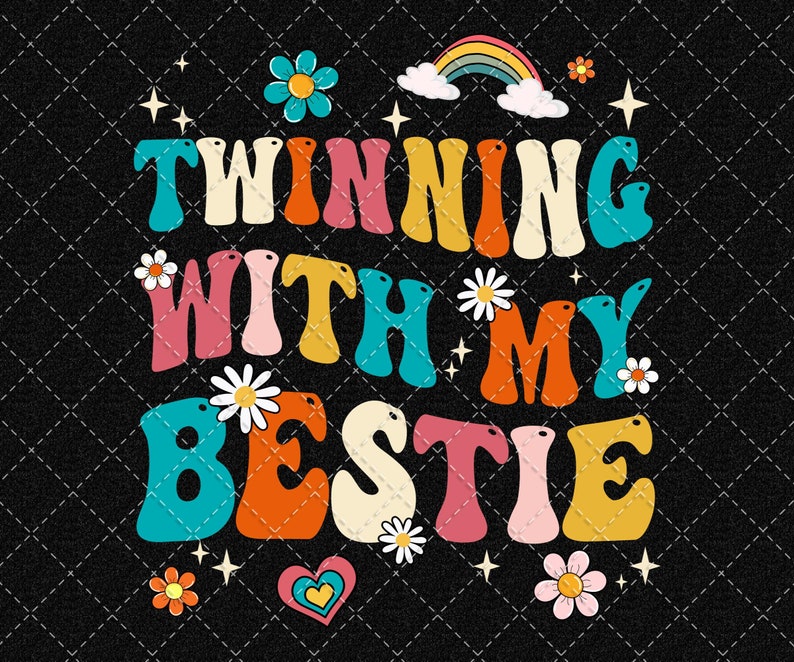 Twinning With My Bestie PNG, Twin Day Png, Twinning Png, Twins Png ...