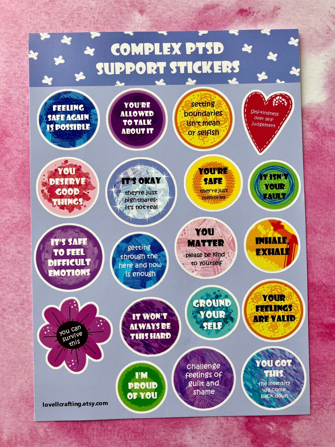 Complex PTSD Support Stickers CPTSD Stickers - Etsy