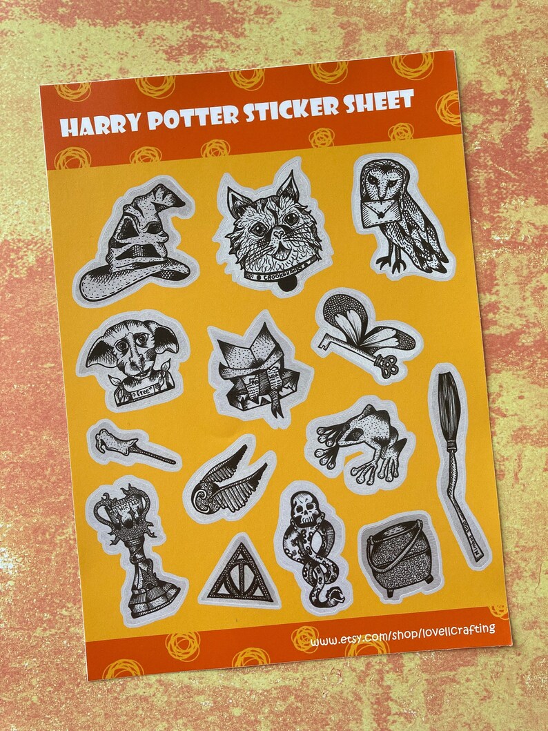 Harry Potter Sticker Sheet - Etsy