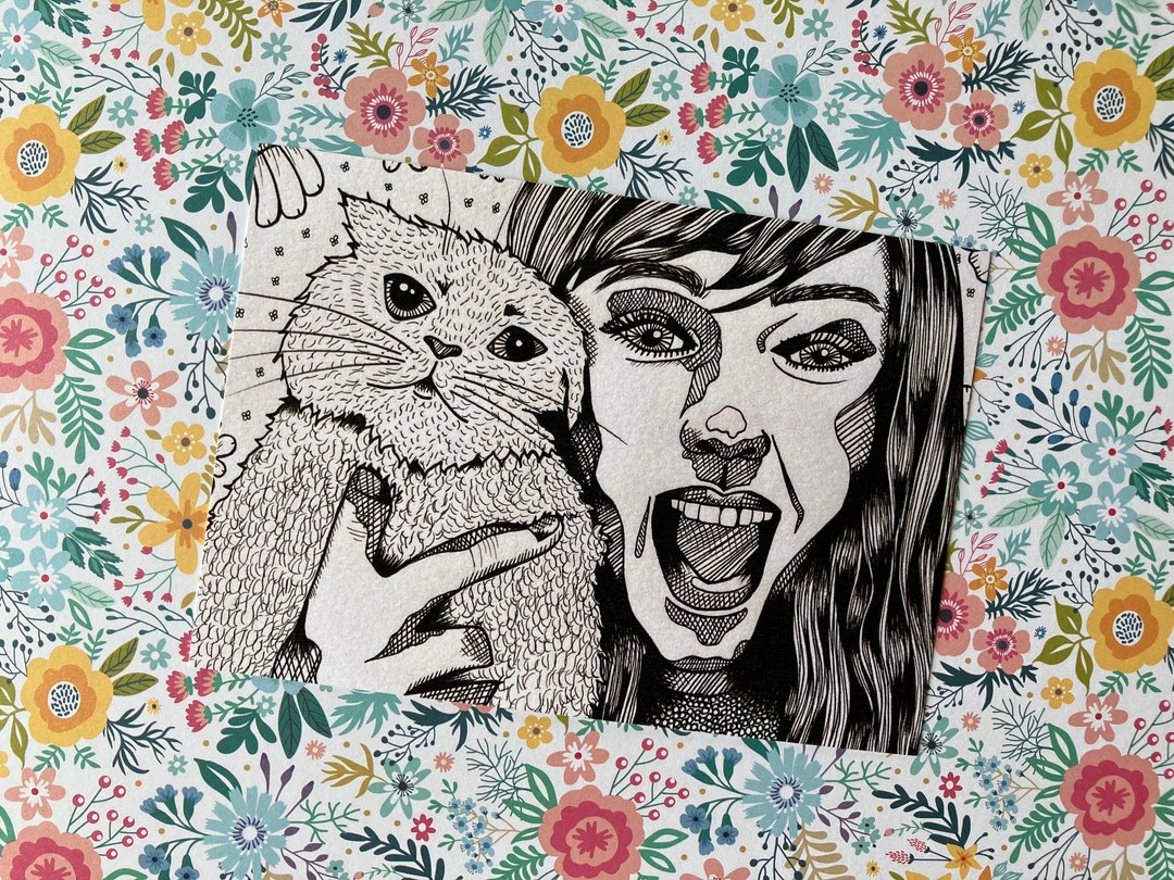 Taylor Swift Postcard Hand Drawn Print Gift for Swifties - Etsy